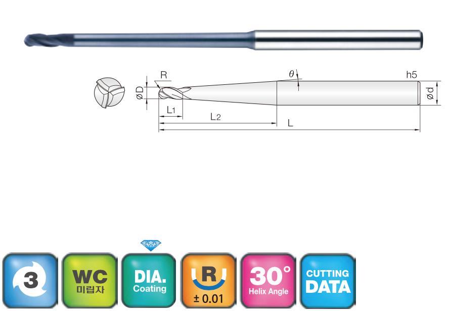 3TBD-Diamond-Coated-Taper-Neck-Ball – Microtech Tools Technology (M) Sdn. Bhd.